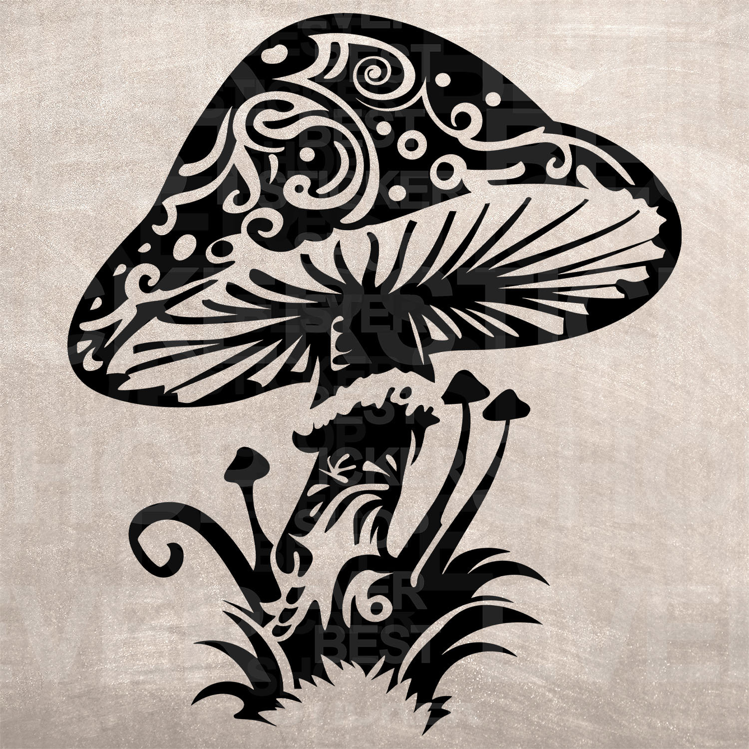 Mushroom Stencil