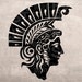 Greek God Roman Zeus Mythology Head Profile Warrior Stencil, Digital ...