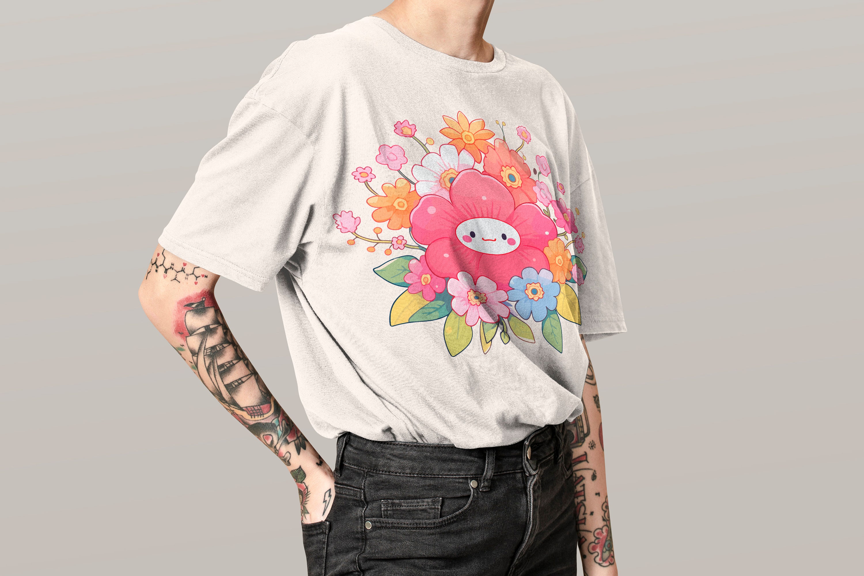 Cute Flower PNG SVG Bundle, Sticker PNG Bundle, Printable Stickers ...