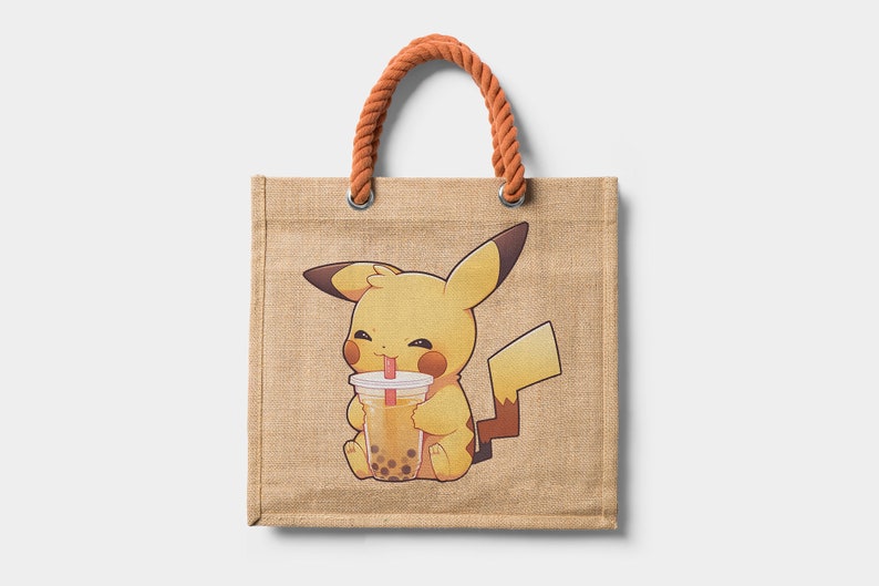 Pikachu Drinking Boba Tea Giant PNG Clipart, Digital Sticker ...