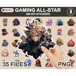 Gaming Characters PNG, Video Game Hero Clipart Bundle, Printable ...