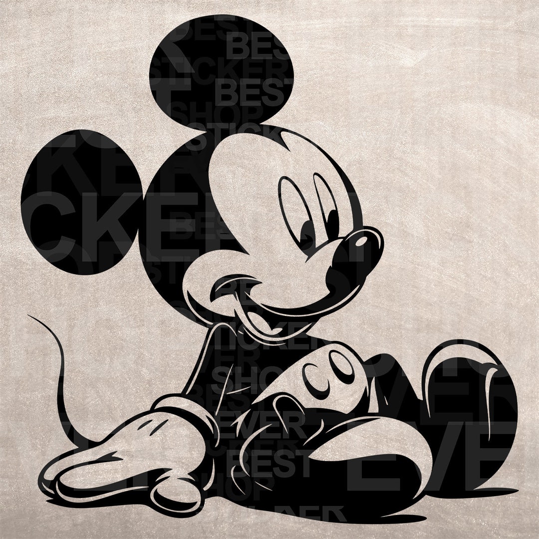 Mickey Mouse Stencil, Model Template Design Print, Digital Download ...