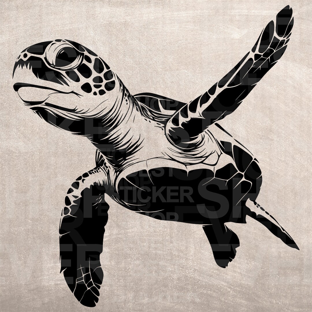 Turtle Stencil, Model Template Design Print, Digital Download Clipart ...