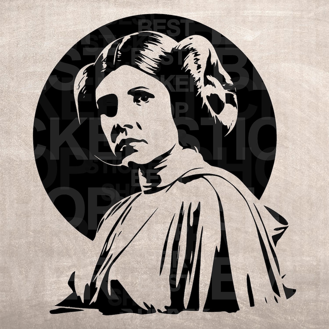 Princess Leia Stencil, Model Template Design Print, Digital Download ...