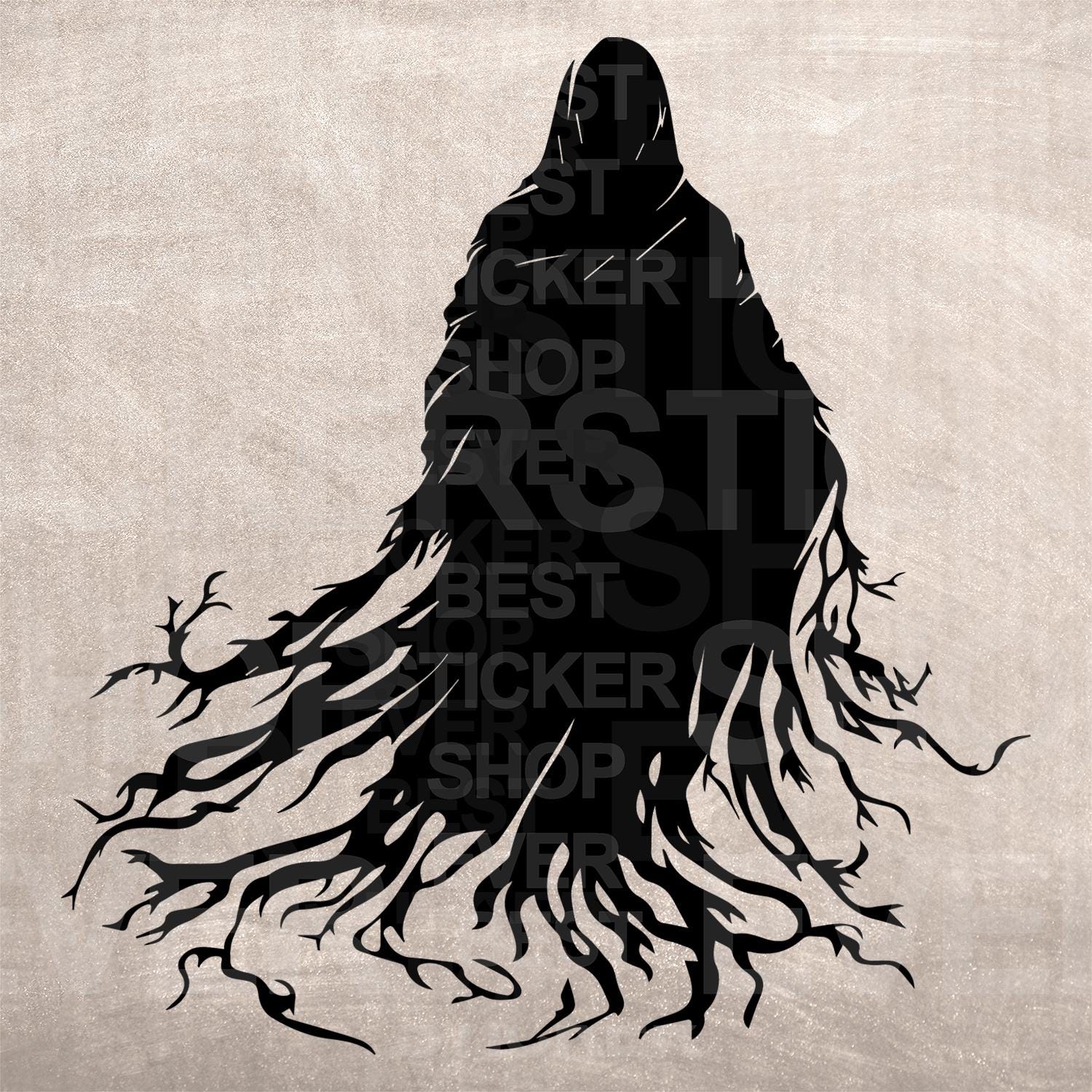 Dementor Halloween Stencil, Printable Digital Download Clipart Graphic ...