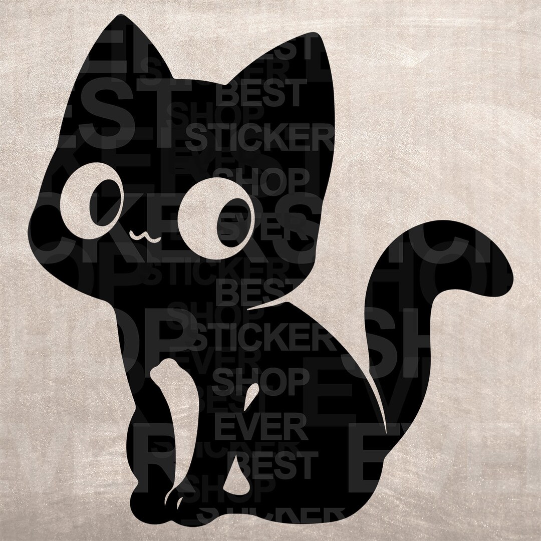 Cat Stencil, Model Template Design Print, Digital Download Clipart Graphic for DYI Craft Wall ...