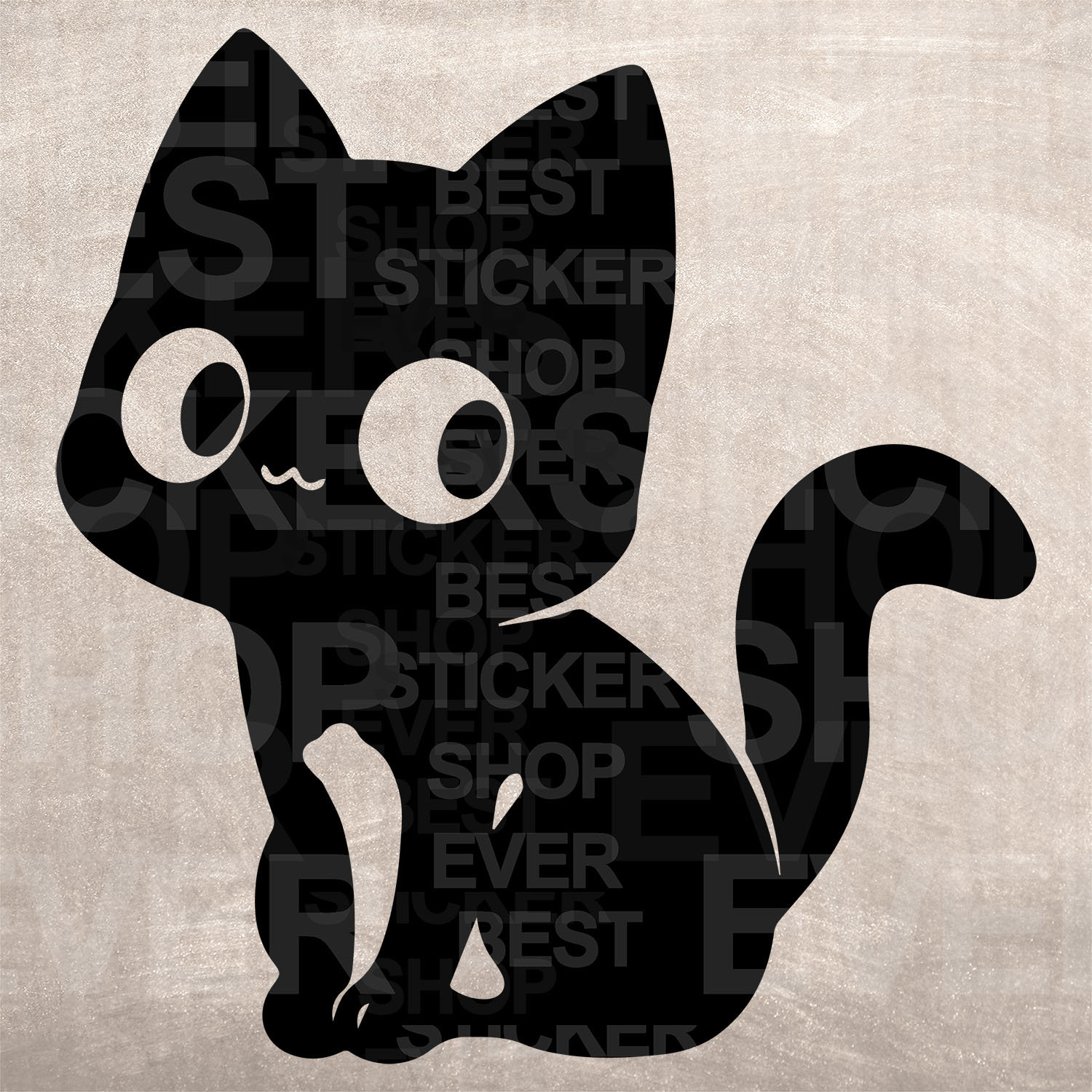 Cat Stencil, Model Template Design Print, Digital Download Clipart ...