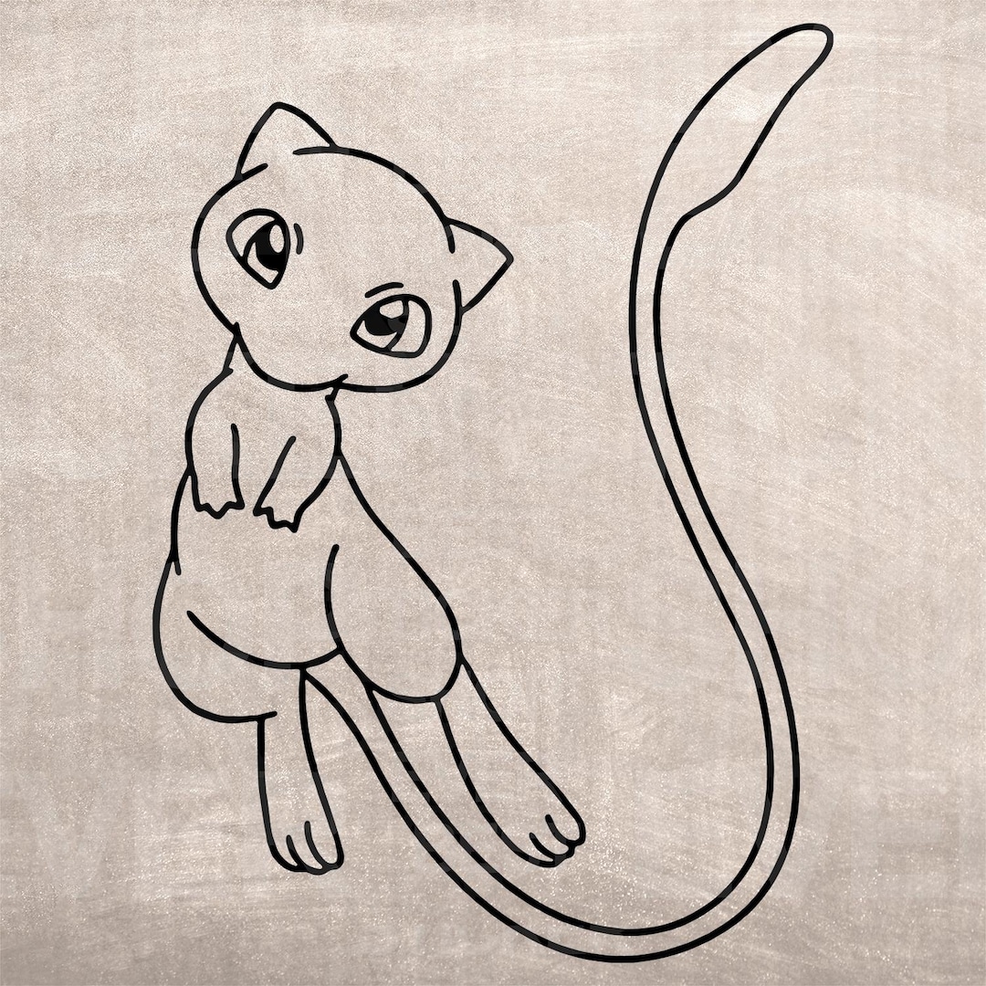 Mew Pokemon Stencil, DIY Craft Design (digital Download) - Etsy
