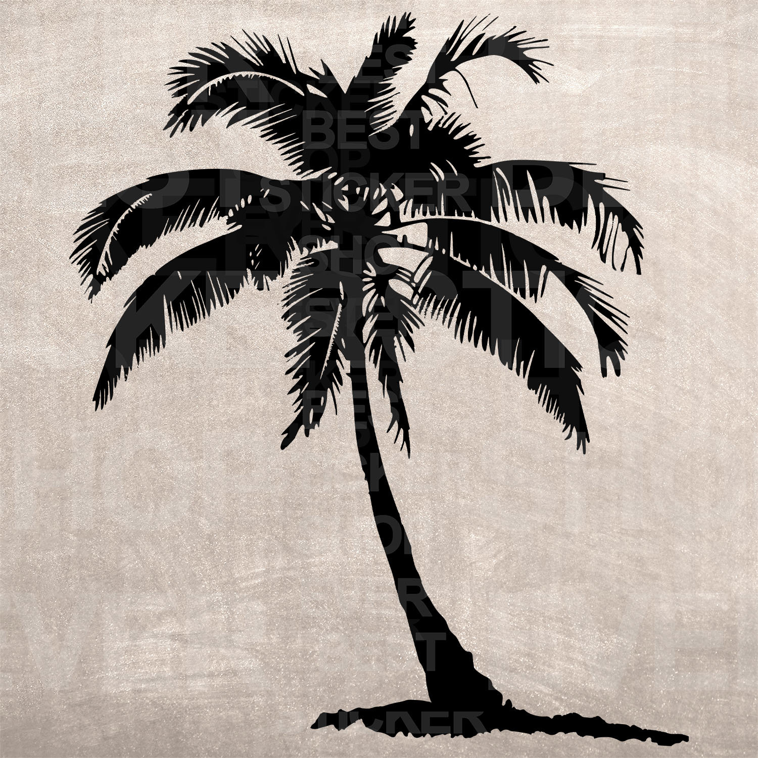 Palm Tree Stencil, Design Print, Digital Download Clipart Graphic for ...