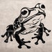 Frog Stencil, Model Template Design Print, Digital Download Clipart ...