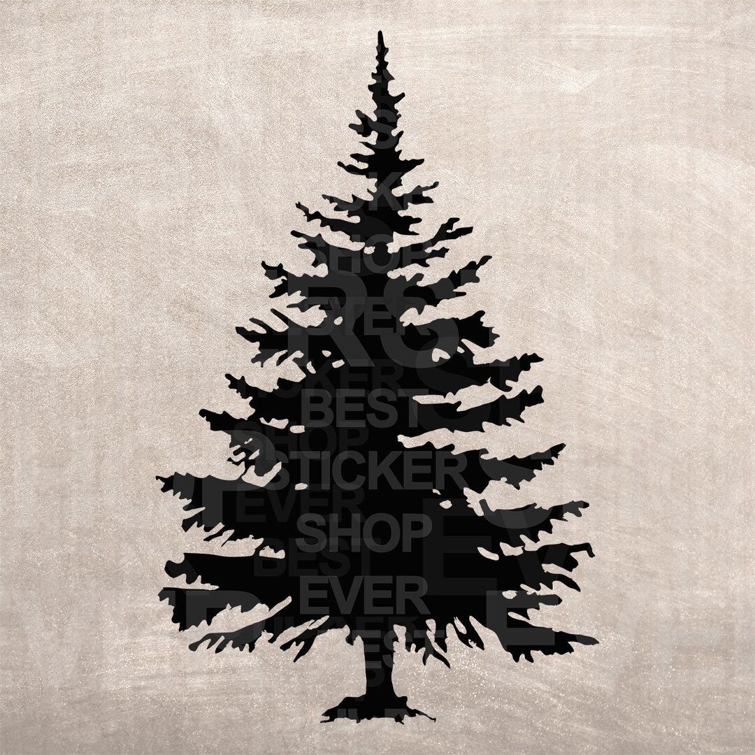 Pine Tree Stencil, Design Print, Digital Download Clipart Graphic for ...