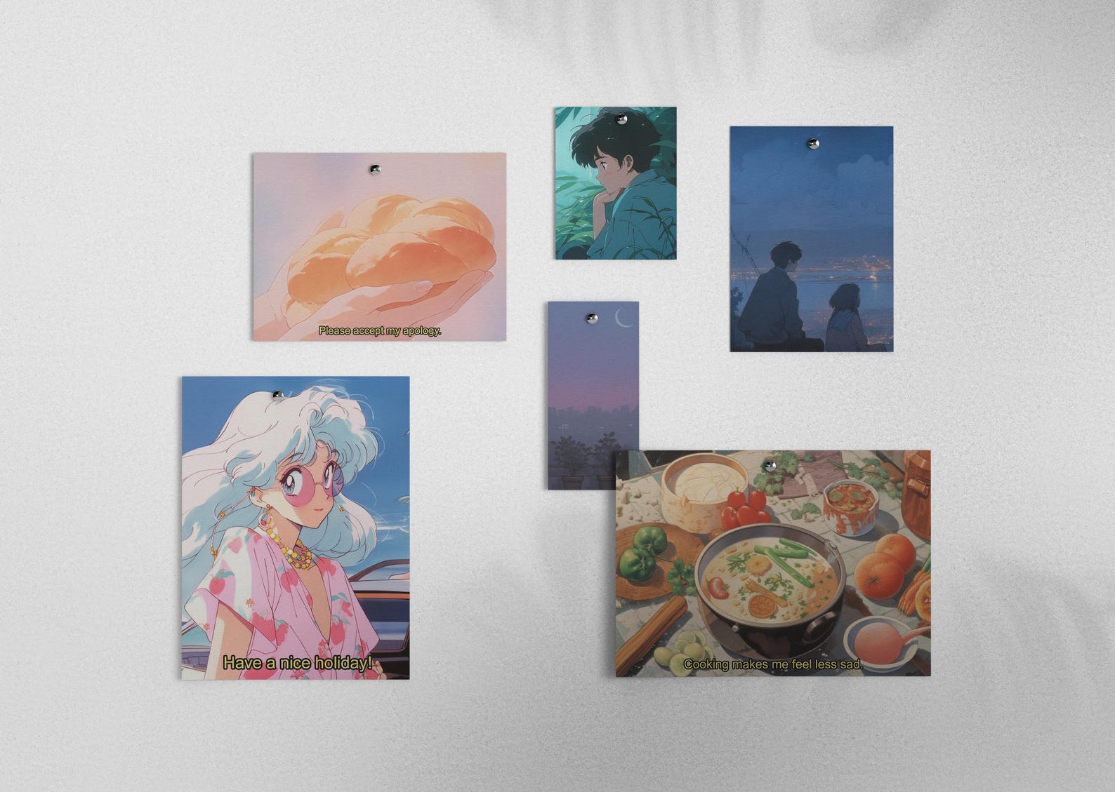 Anime Inspired Postcard, Ghibli Style Clipart (digital Download) - Etsy