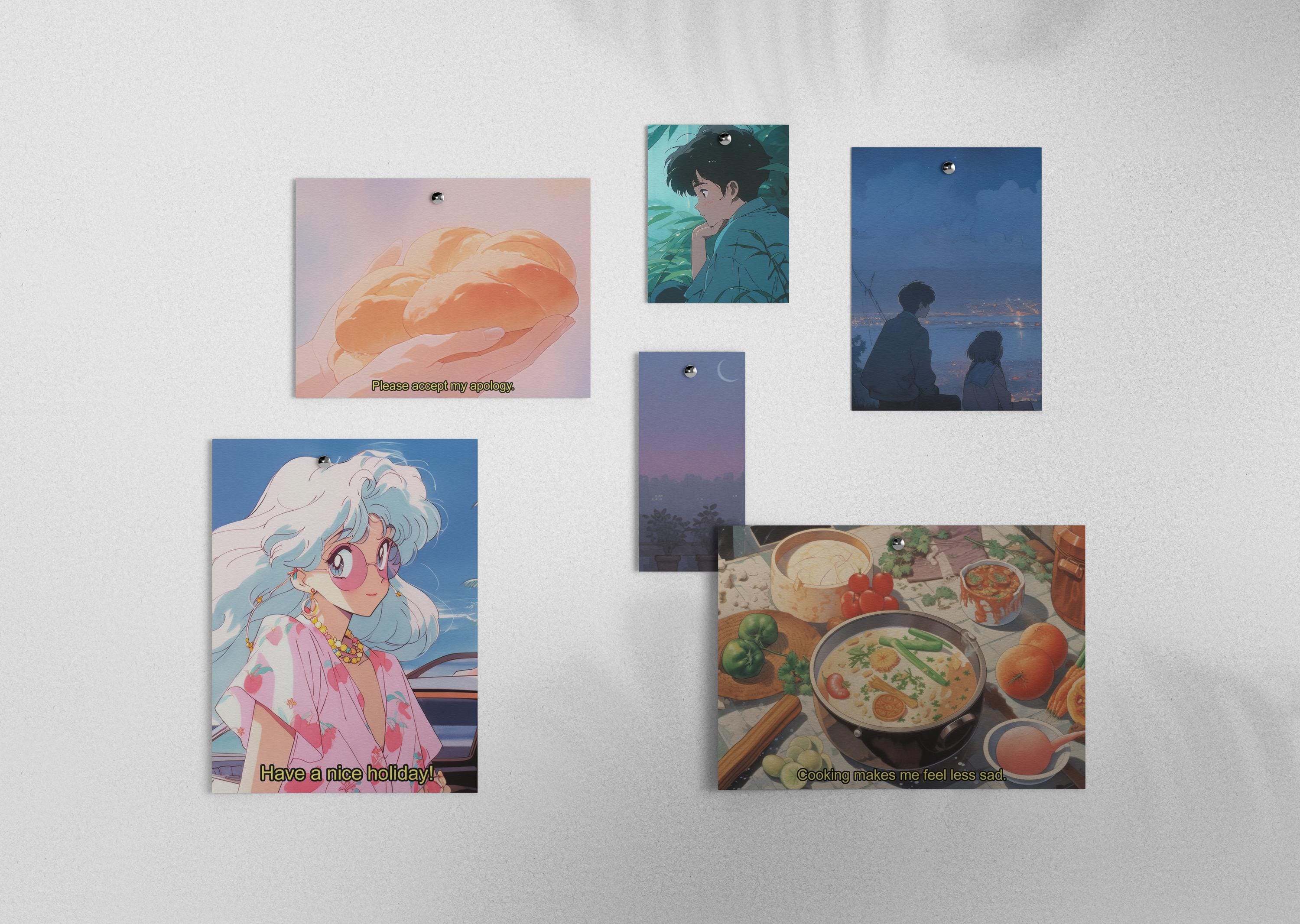 Anime Inspired Postcard ~ Anime Clipart, Digital Download, DIY ...