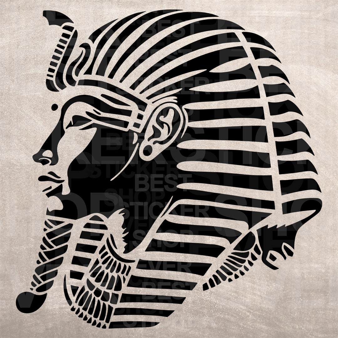 Pharaoh Stencil, Design Print, Digital Download Clipart Graphic for DYI ...
