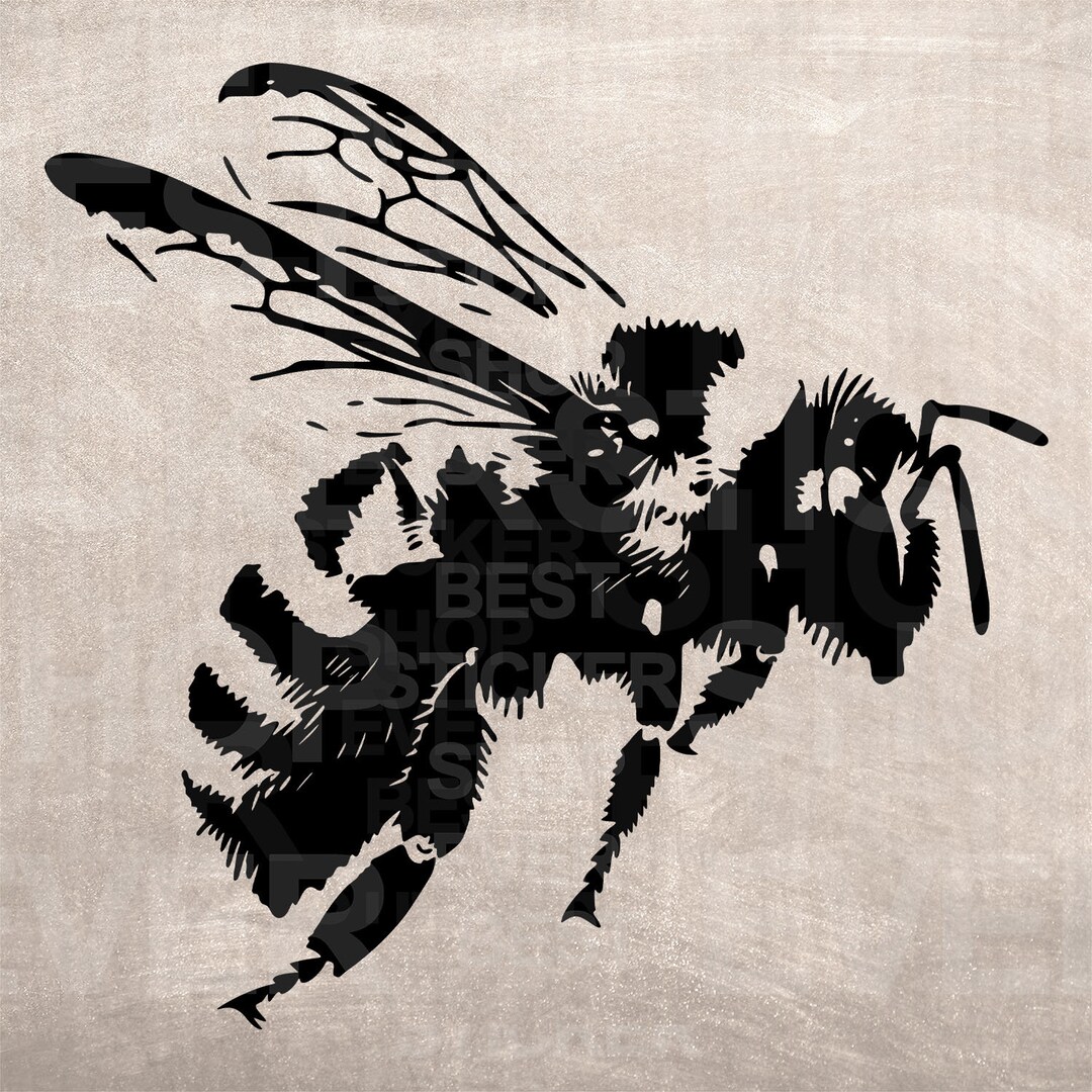 Bumblebee Stencil, Model Template Design Print, Digital Download Clipart Graphic for DYI Craft ...