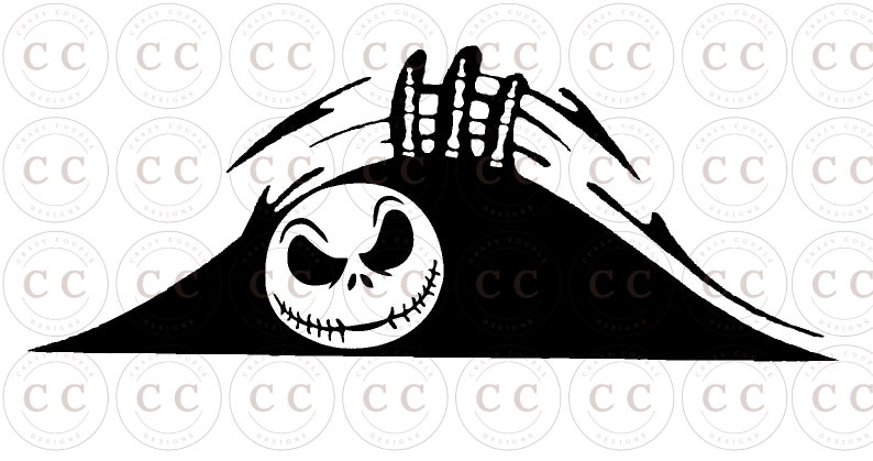 Jack Skellington Peeking, Nightmare Before Christmas, SVG File for ...