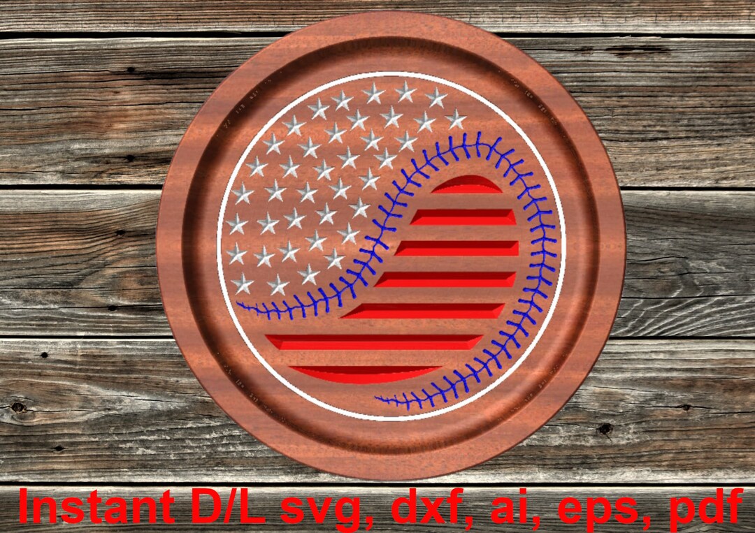 Baseball Tray, Valet, EDC Tray, Wood Tray, Designed for CNC Router, Svg ...