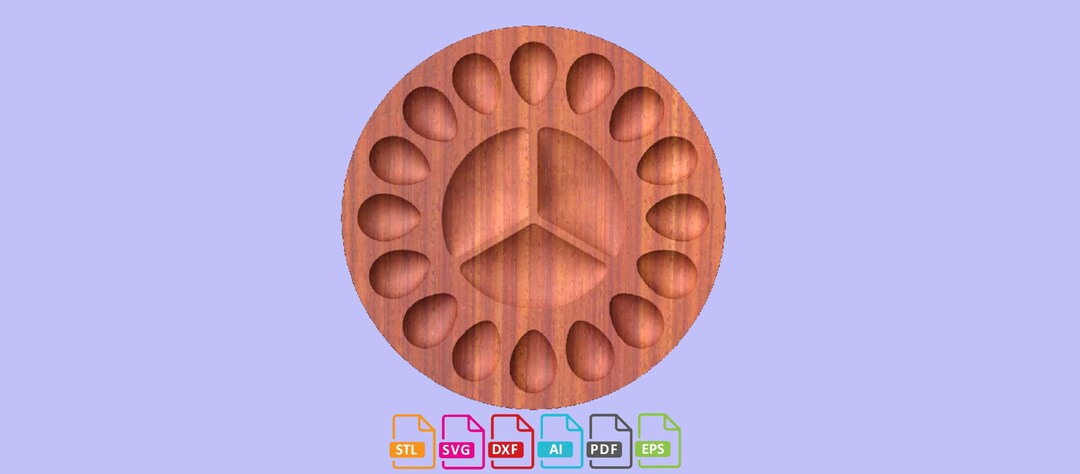 3D 16 Deviled Egg Tray, Wood Tray, Designed for CNC Router, Stl, Svg ...