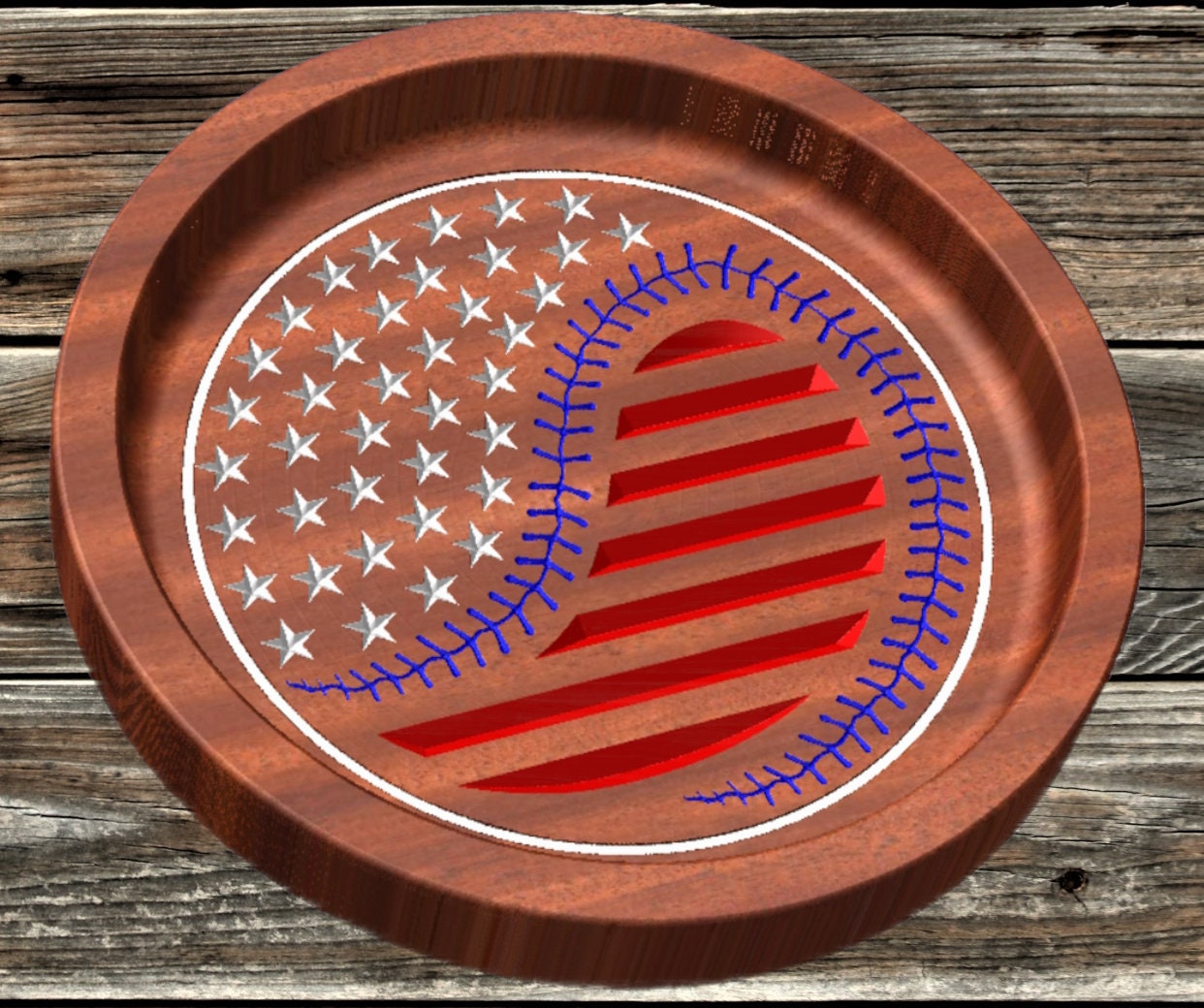 Baseball Tray, Valet, EDC Tray, Wood Tray, Designed for CNC Router, Svg ...