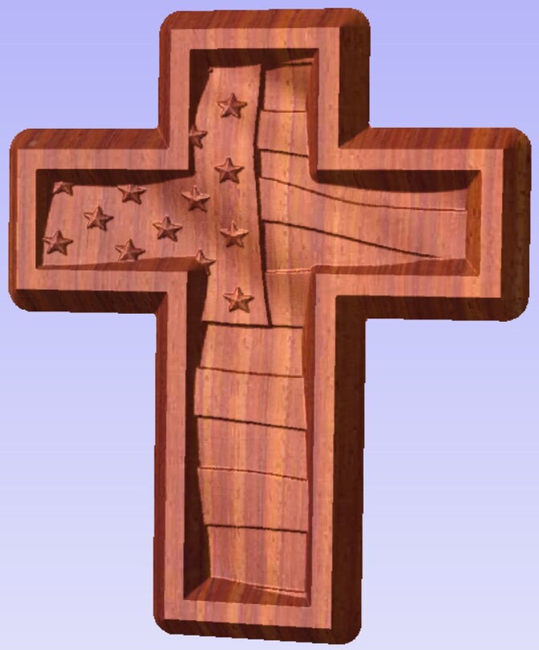 3D Wavy Flag Cross, Designed for CNC Router, Stl, Dxf, Svg, - Etsy