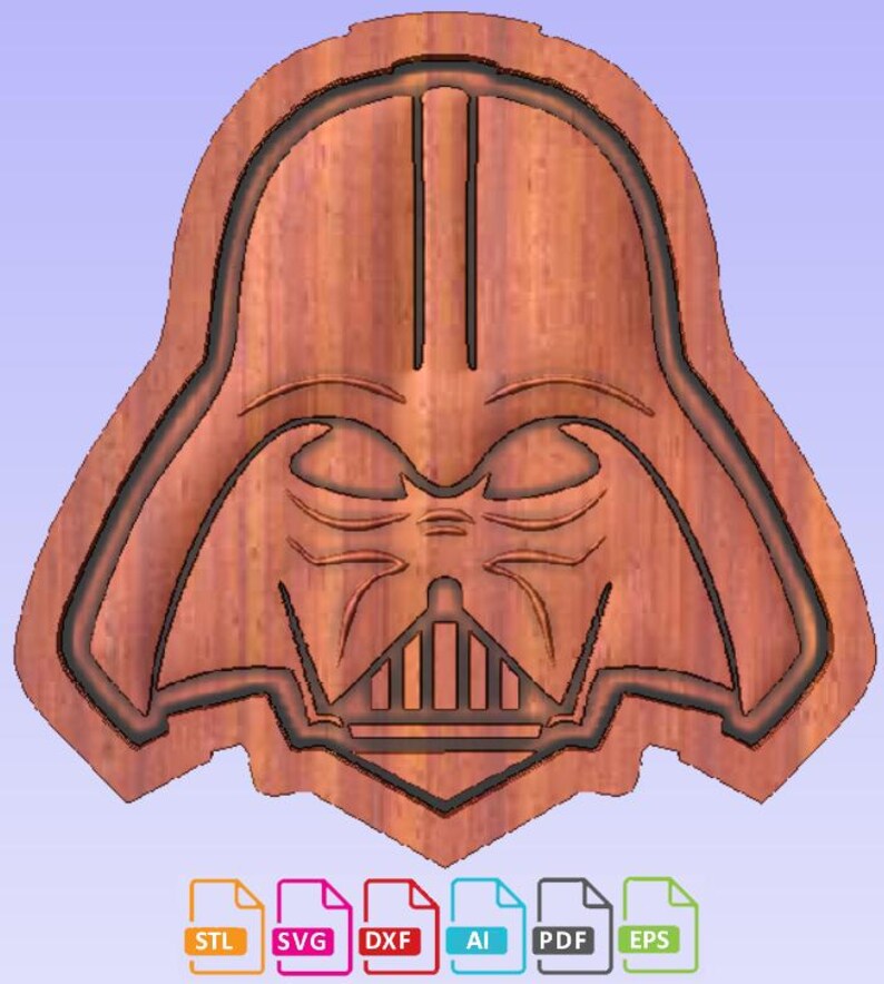 3D Darth Vader Tray, Star Wars, Catch All Tray, Designed for CNC Router ...