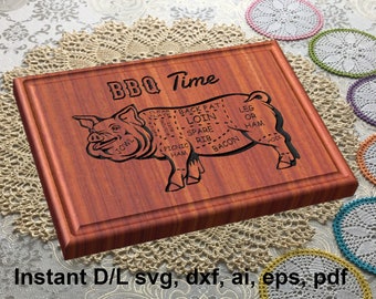 CNC File Steakboard Cut File for BBQ Cutting Board / Serving Board - Etsy