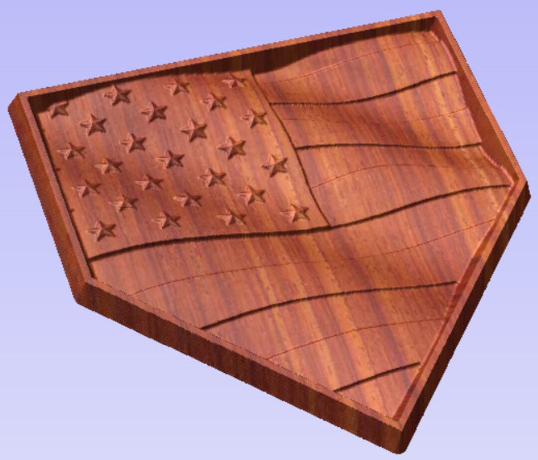 3D Wavy Flag Baseball Home Plate, Designed for CNC Router, Stl, Svg, - Etsy