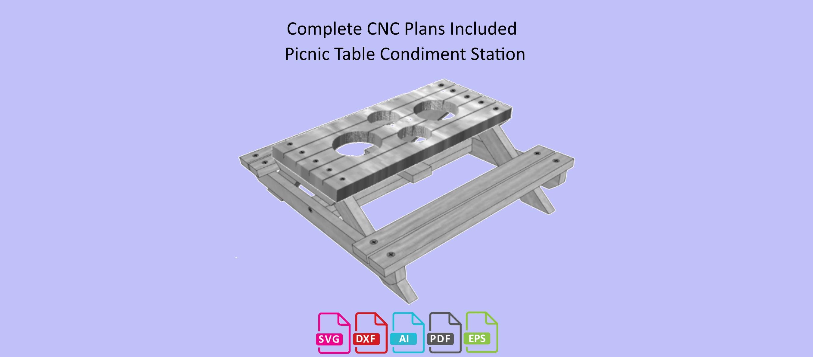 Picnic Table Condiment Station, Mini Picnic Table, Picnic Table ...