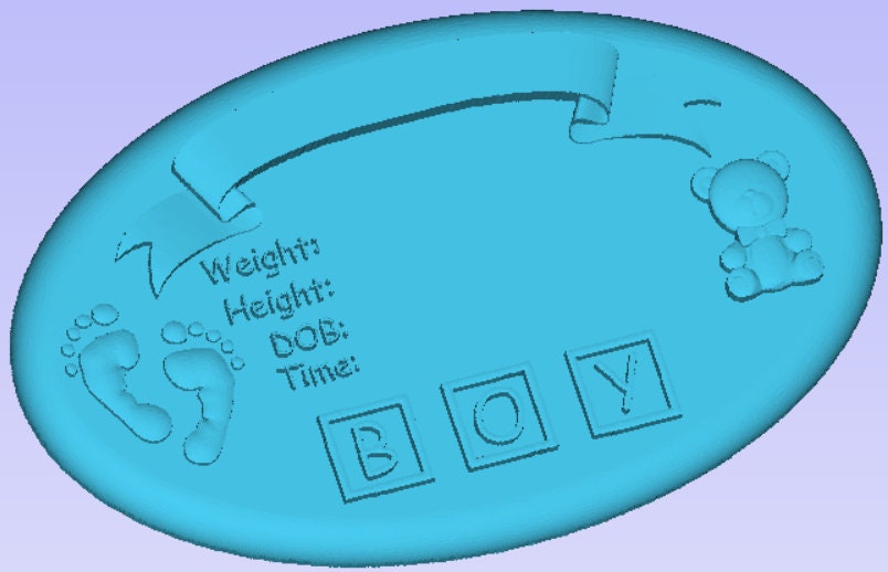 2-newborn Baby Plaque STL Files, Boy File and Girl File Included ...