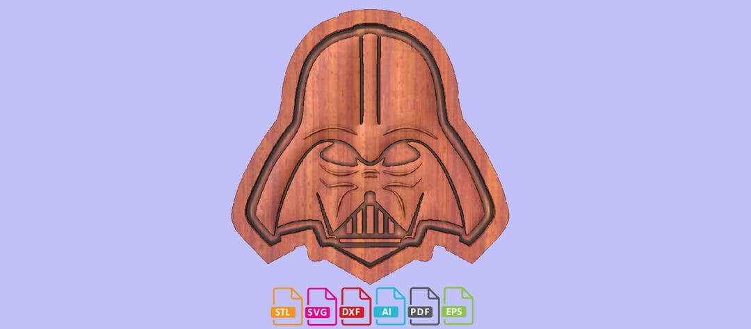 3D Darth Vader Tray, Star Wars, Catch All Tray, Designed for CNC Router ...