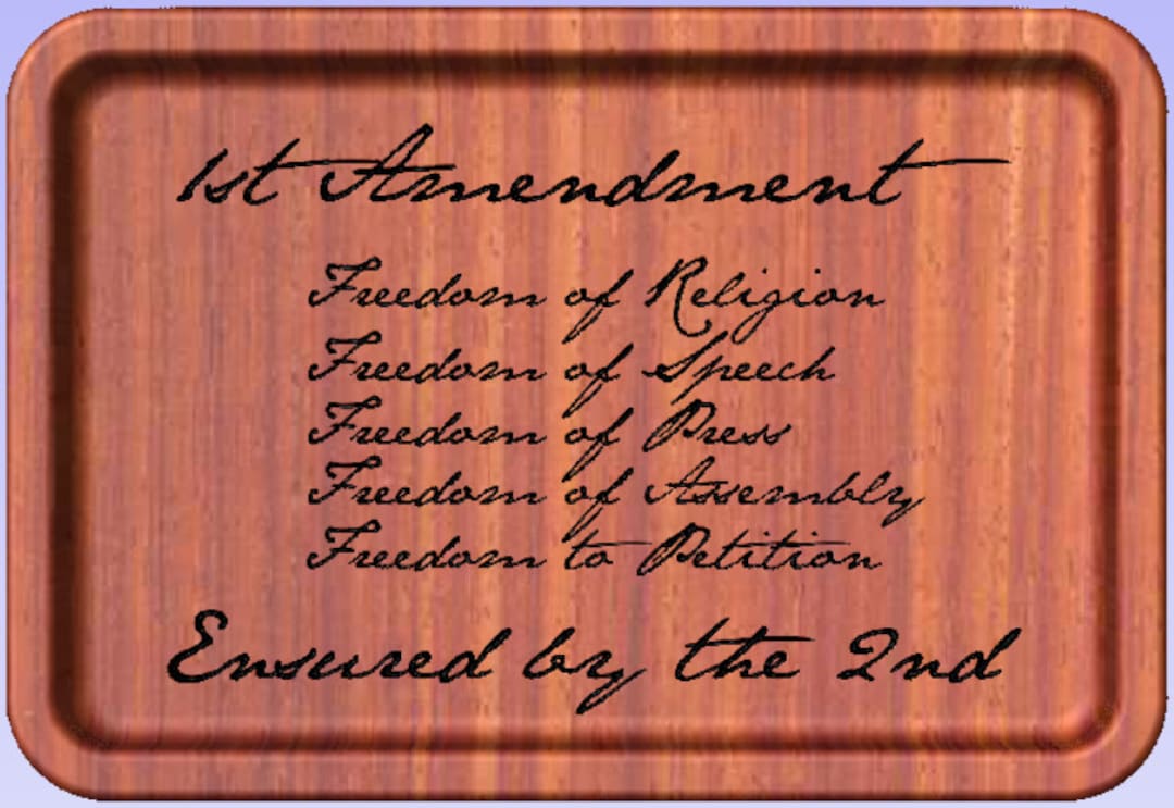 1st Amendment Rights, First Amendment, EDC Tray, Wood Tray, Serving ...