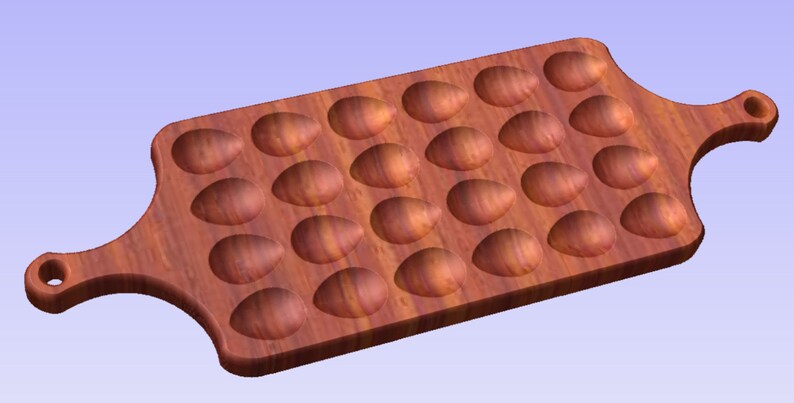 2 Handled Deviled Egg Board/tray, Wood Tray, Designed for CNC Router ...