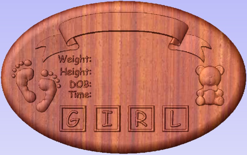 2-newborn Baby Plaque STL Files, Boy File and Girl File Included ...