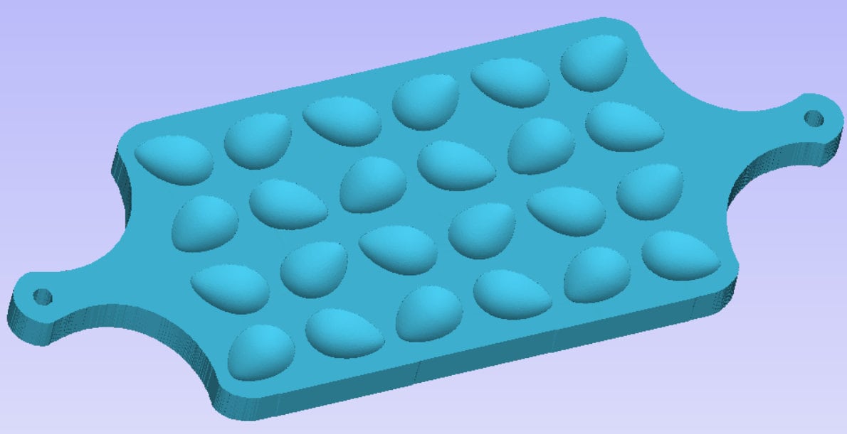 3D 2 Handled Deviled Egg Tray V2, Wood Tray, Designed for CNC Router ...