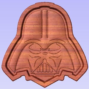 3D Darth Vader Tray, Star Wars, Catch All Tray, Designed for CNC Router ...