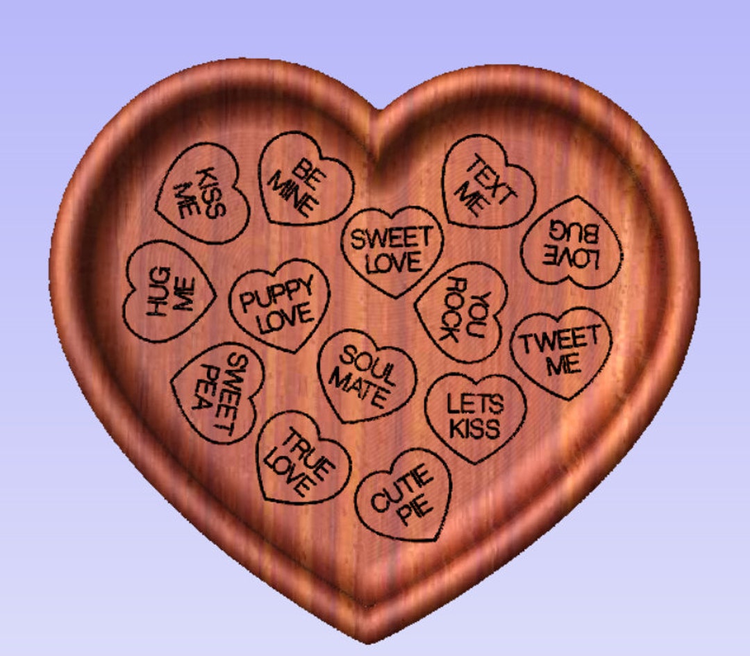 Valentine Message Tray, Serving Tray, Wood Tray, Designed for CNC ...