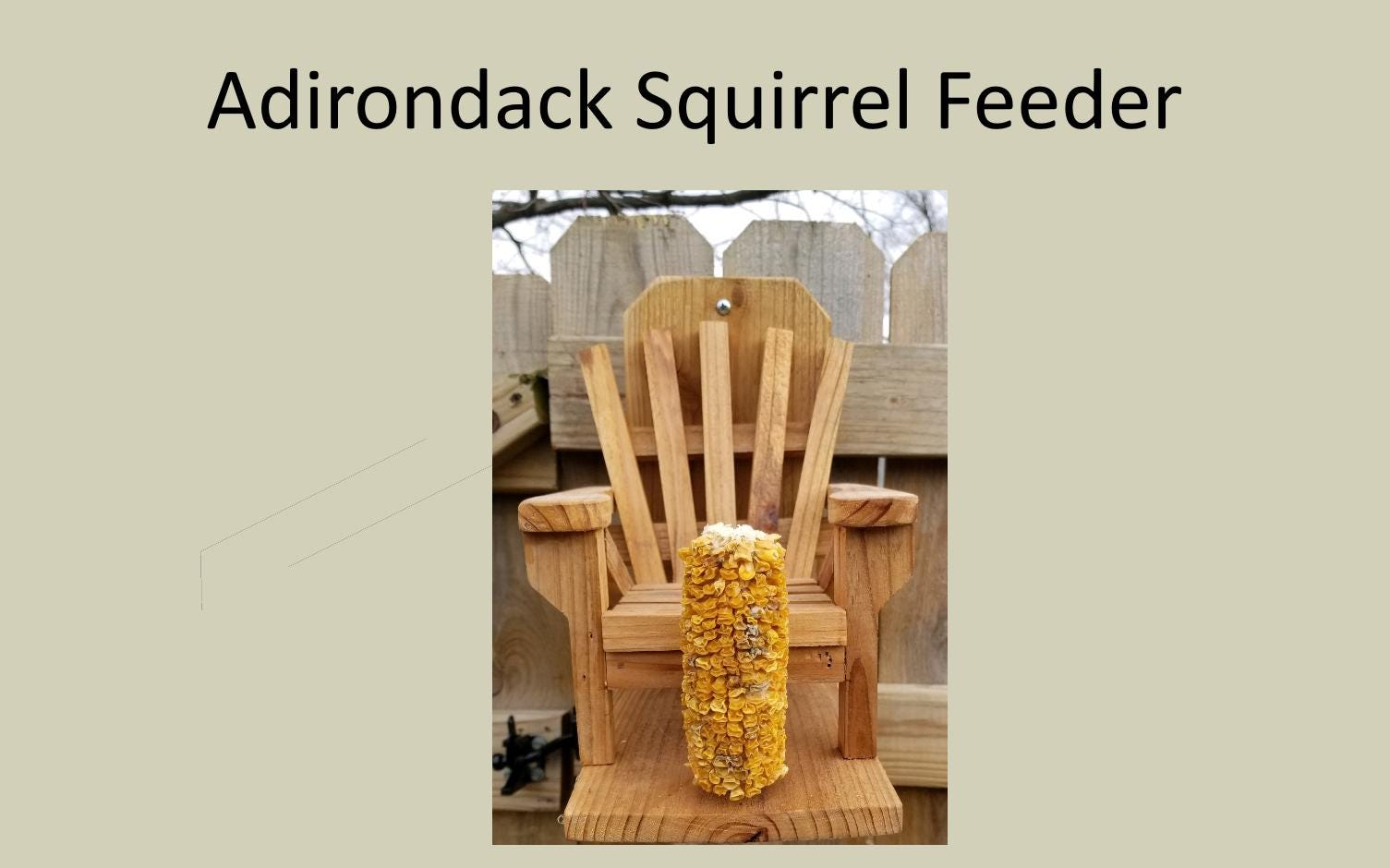 Adirondack Chair Squirrel Feeder, CNC Router - Easy Build Plans ...