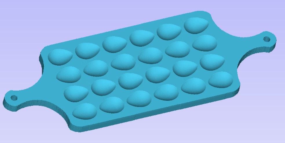 3D 2 Handled Deviled Egg Board for CNC , Stl, Svg, Dxf, Ai, Eps, Pdf Video on Youtube - Https ...