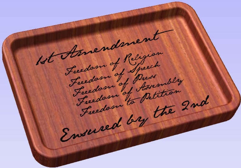 1st Amendment Rights, First Amendment, EDC Tray, Wood Tray, Serving ...