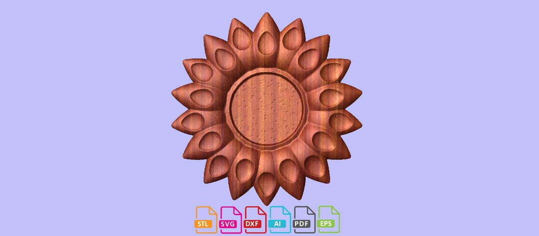 3D Sunflower Deviled Egg Tray, Wood Tray, Serving Tray, Designed for ...