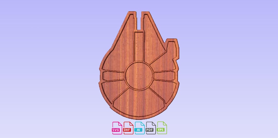 Millennium Falcon Tray CNC File: Star Wars Inspired (digital File) - Etsy