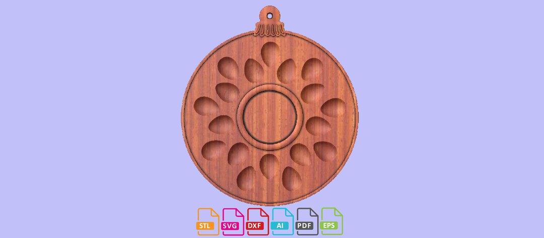 Deviled Egg Tray, 3D Christmas Ornament, Serving Tray, Merry Christmas ...