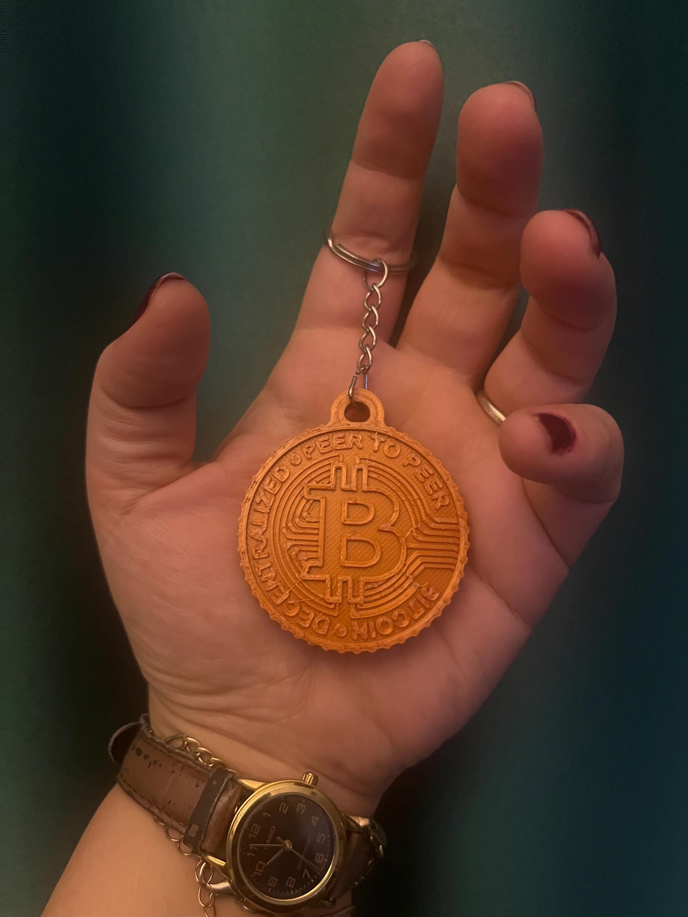 NFC Tag Keychain | Bitcoin Coin | 3D Printed - Etsy