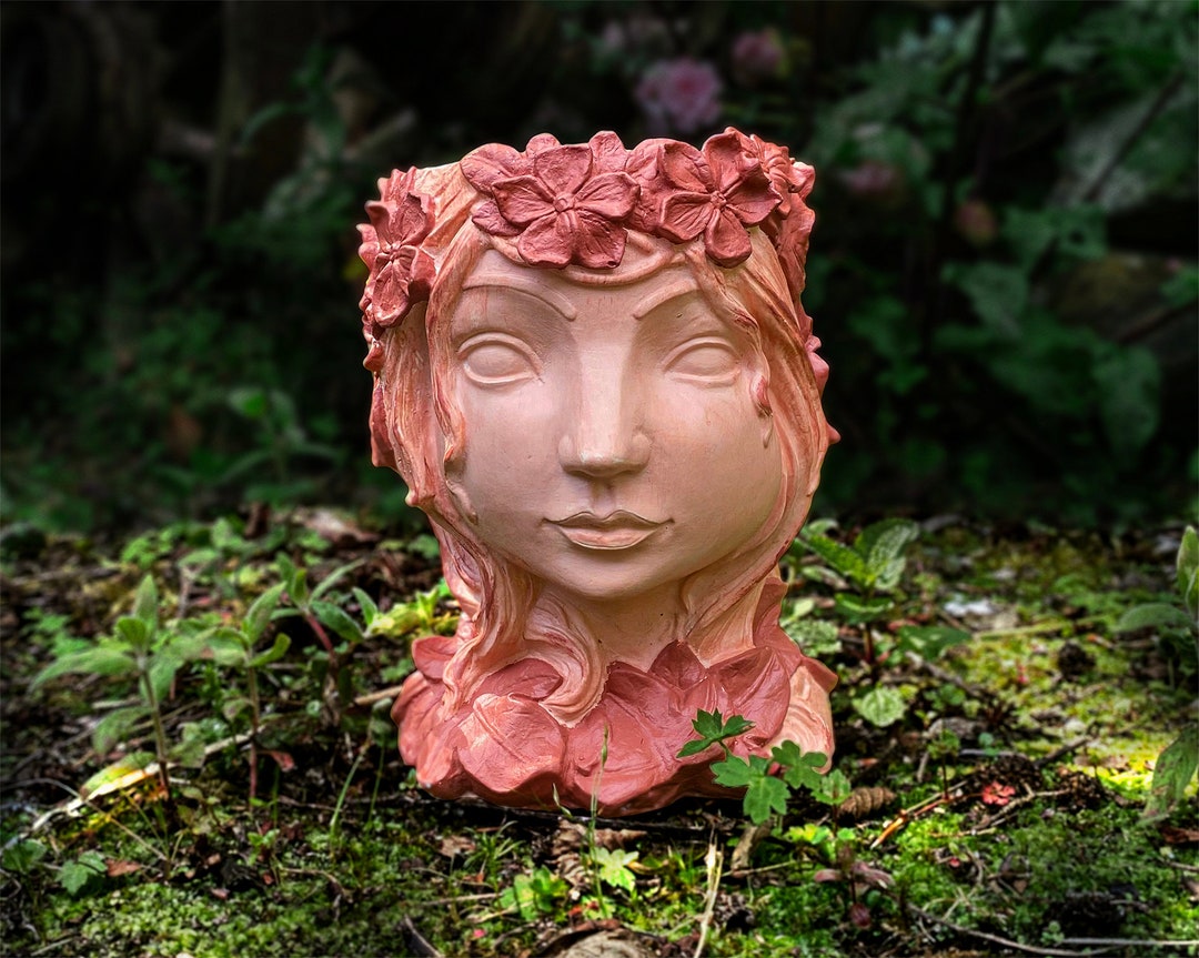 Goddess Plant Pot Womans Bust Planter Face Shaped Plant Pot - Etsy