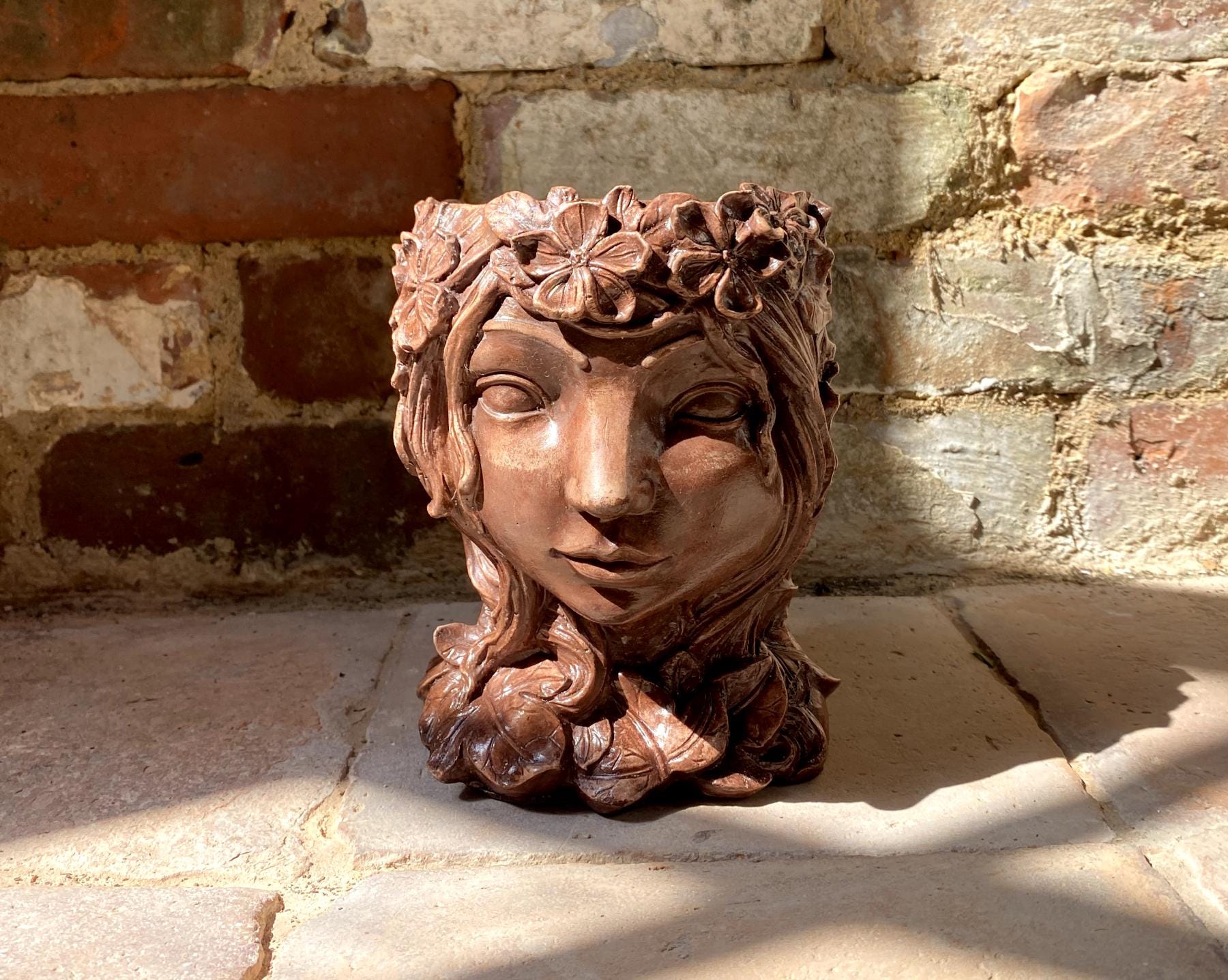 LARGE Female Head Planter, Bust Planter, Woman's Head Planter ...
