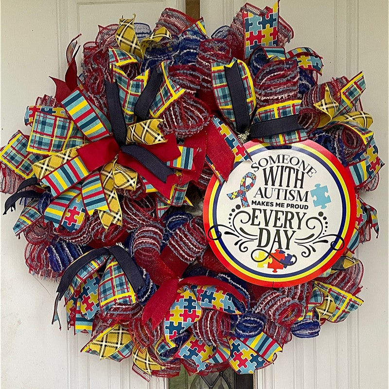 Autism Wreath - Etsy