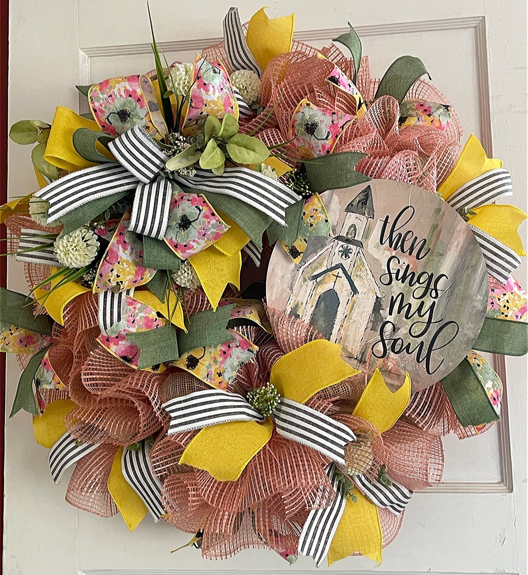 Religious Wreath, Spring Wreath, Summer Wreath, Rustic Wreath ...