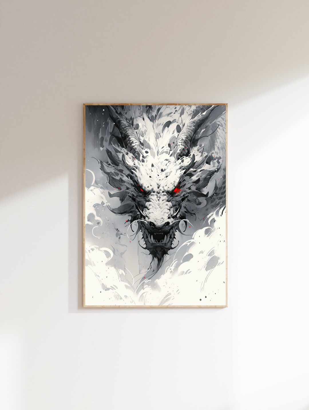 Asiatic Dragon Print, Asiatic Dragon Painting, Dragon Poster, Dragon ...