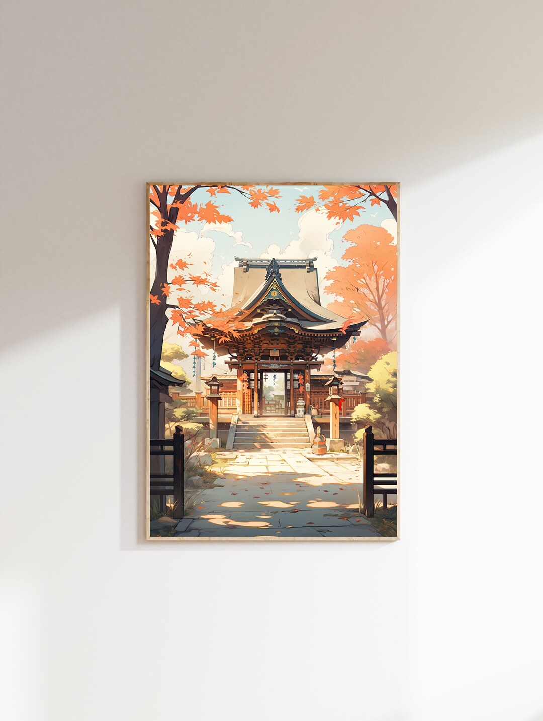 Japanese Temple Print Japanese Temple Painting Japanese - Etsy