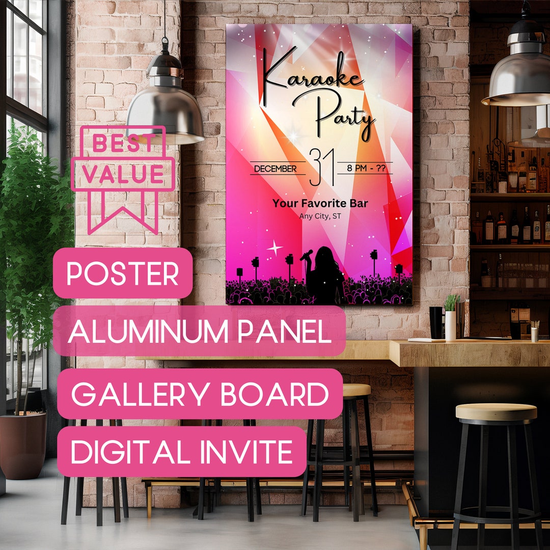 Personalized Karaoke Sign Karoke Zone Sign Karaoke Night Bar - Etsy